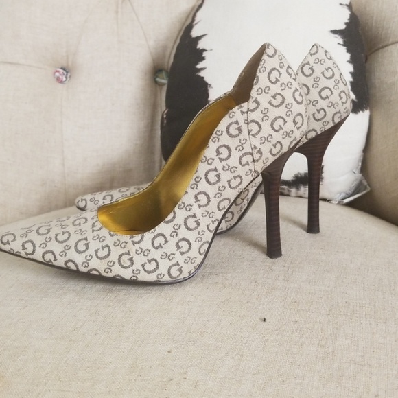 Guess | Shoes | Guess Womens Stiletto In Monogram | Poshmark